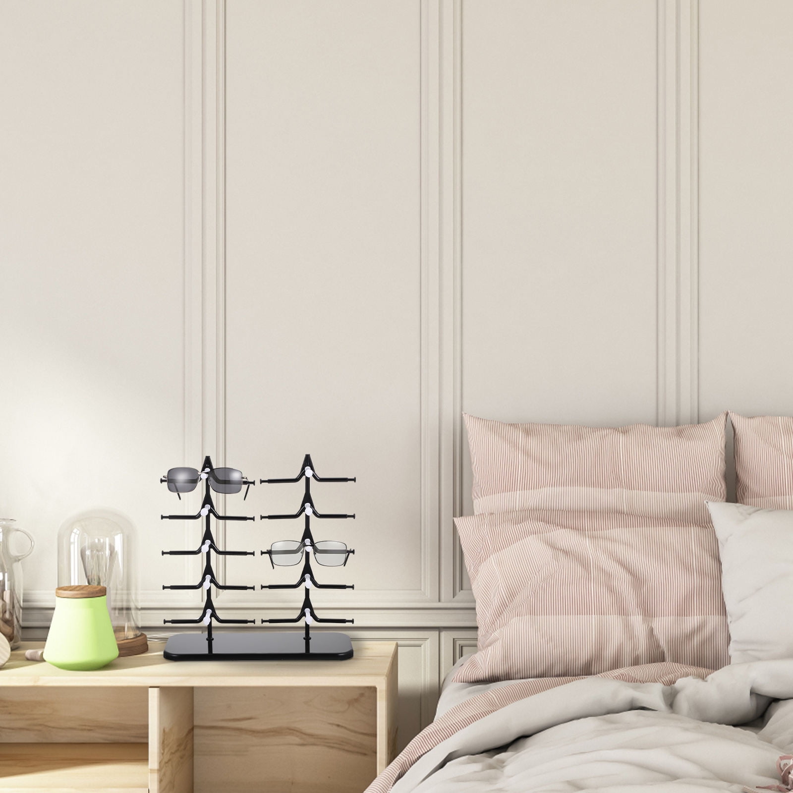 OUNONA Decorative Eyeglasses Display Shelf Multi-Tier Glasses Storage ...