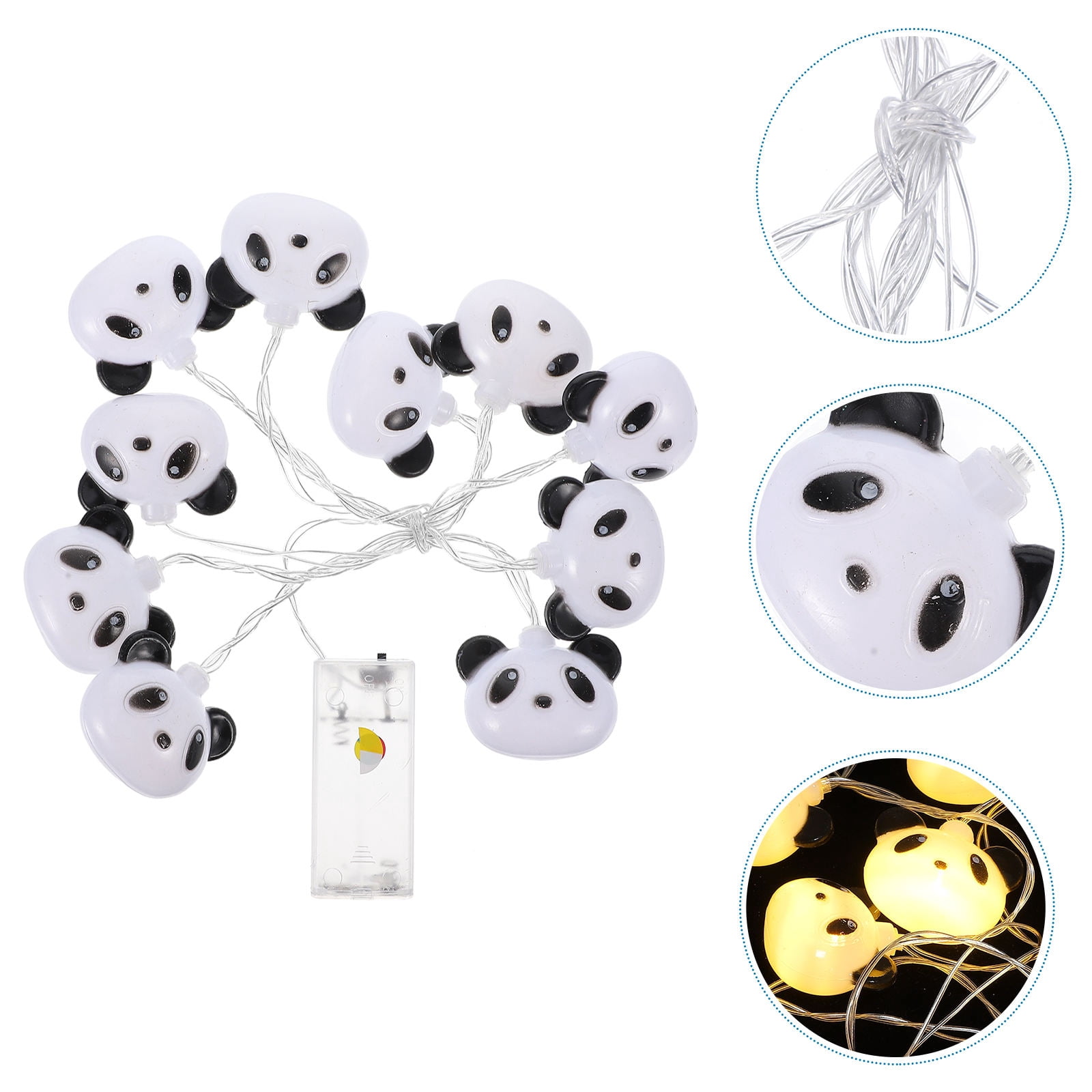 OUNONA Decorative Light Cute Panda Shape Plastic Table Decor Assorted ...