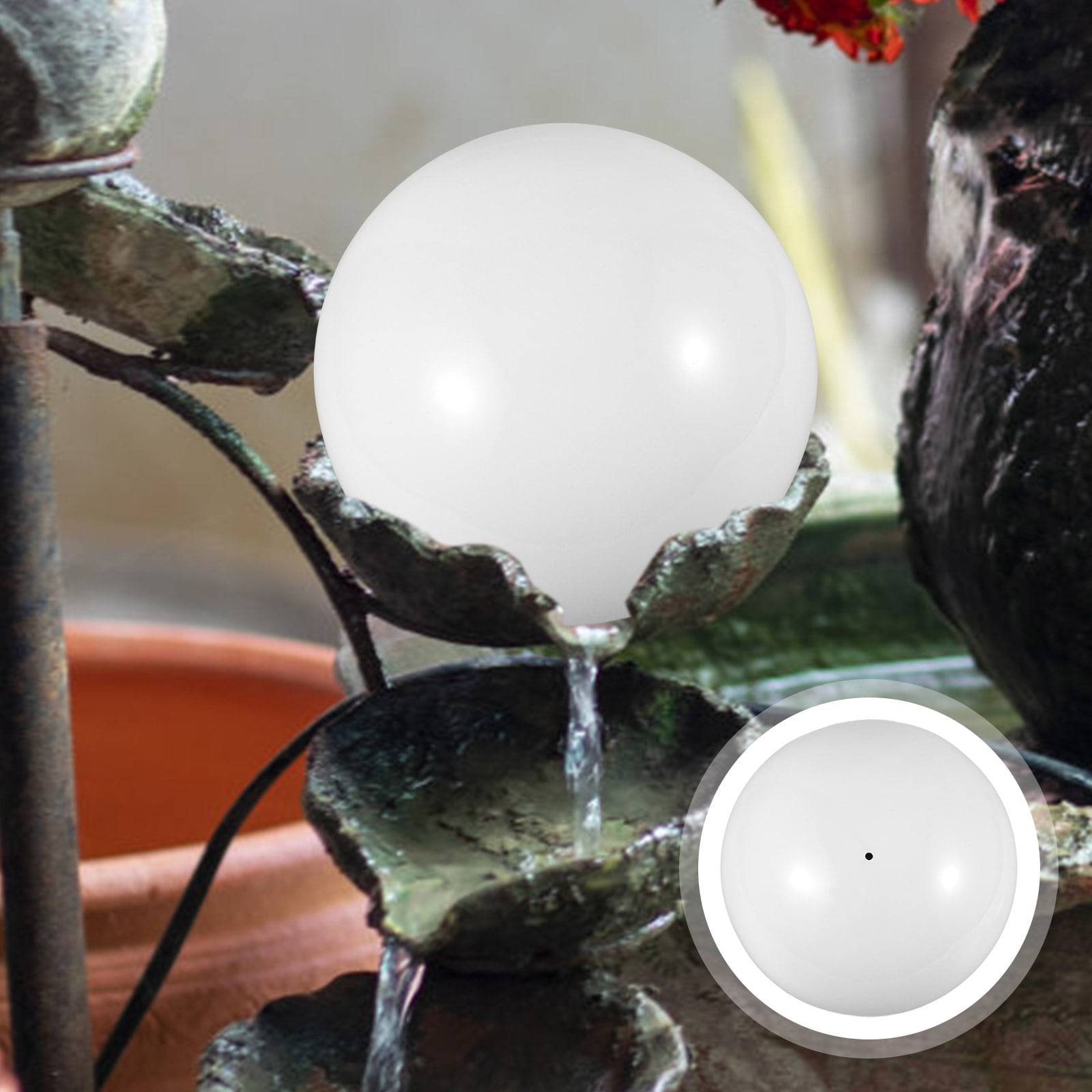 OUNONA Decorative Metal Mirror Ball Colored Reflective Solar Globe ...