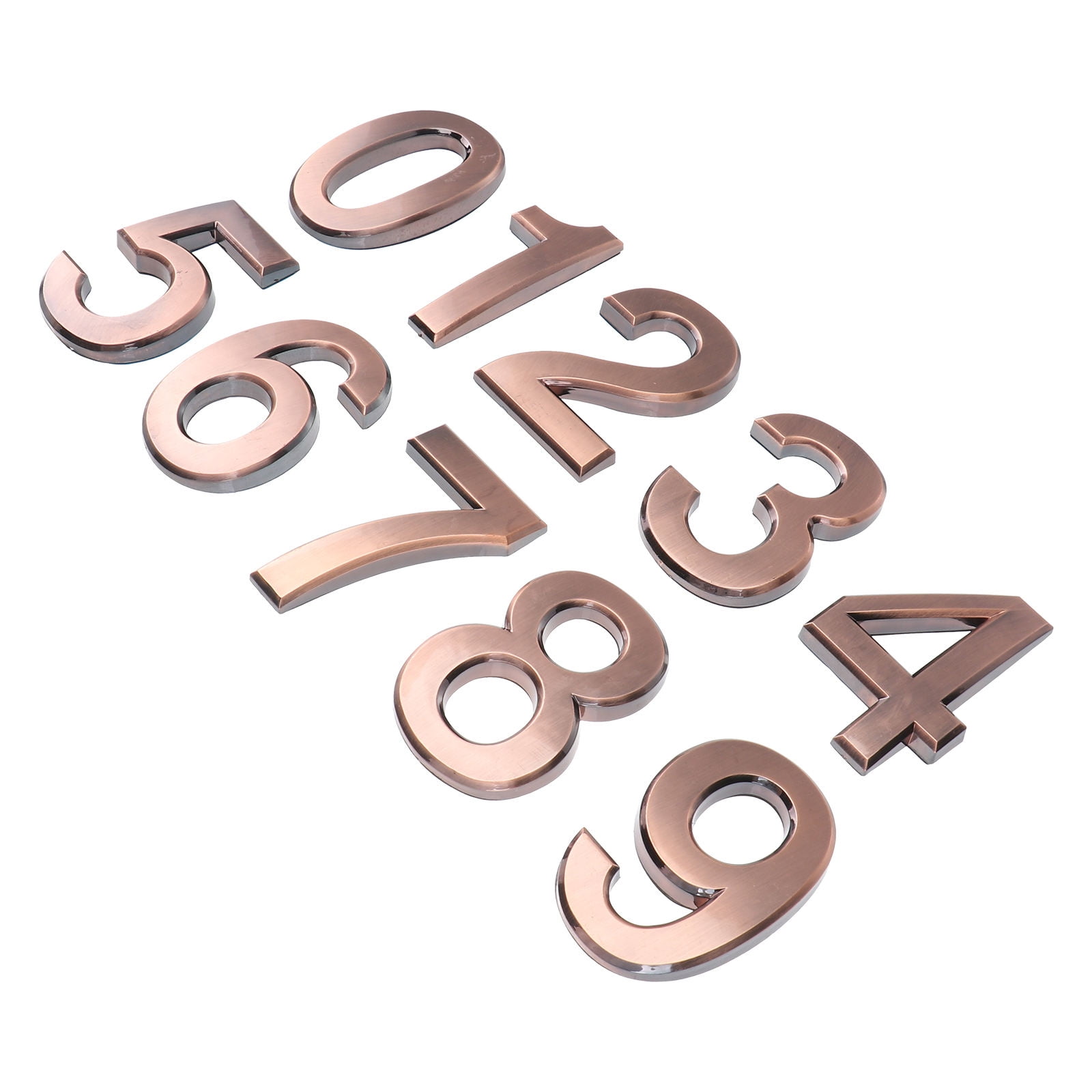 DRAFIDEEP Front Door Numbers Plaques Number Light Brown 1Set 2.8x1.9in ...