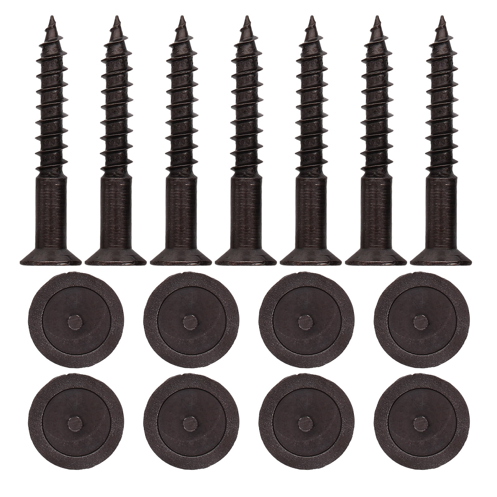 OUNONA Decorative Self-Tapping Flat Screws with Caps for Cabinets and ...