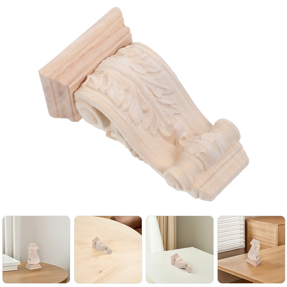 OUNONA Decorative Unfinished Corbel Wooden Corbels Ornate Wooden Corbel ...