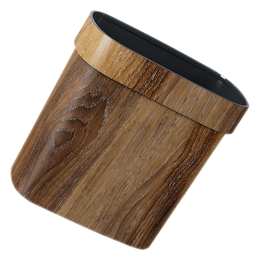 OUNONA Decorative Wastebasket Home Wastebasket Artificial Wood Grain ...