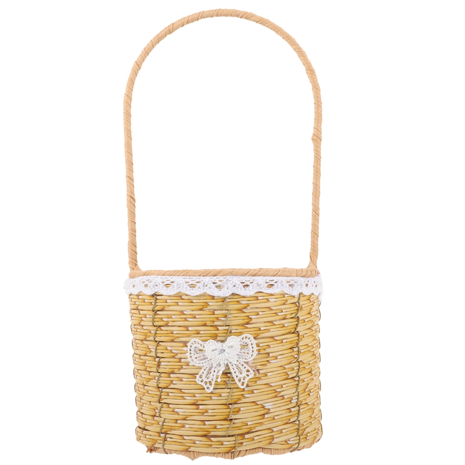 OUNONA Decorative Woven Basket Wicker Storage Basket Gift Storage ...