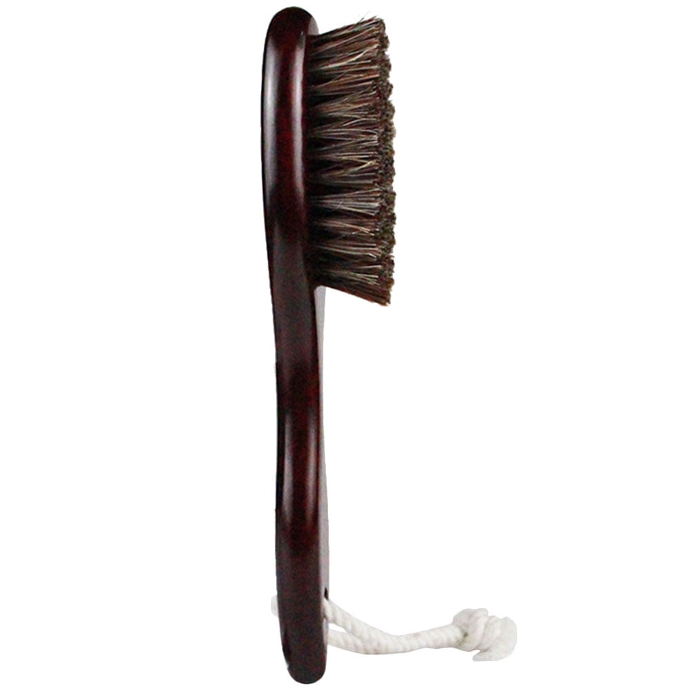 OUNONA Dense Wool Brush Curved Handle Mustache Shower Brush for ...