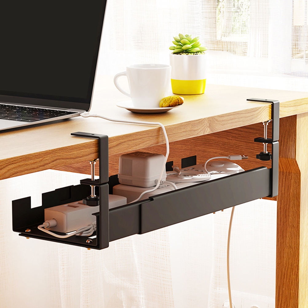 OUNONA Desk Cord Organizer under Table Cable Management Tray Office ...