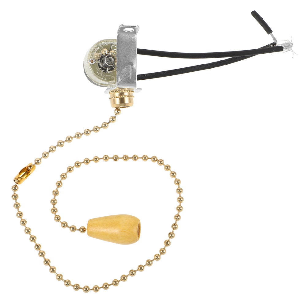 OUNONA Golden Pull Chain Light Switch for Bathroom with Strong ...