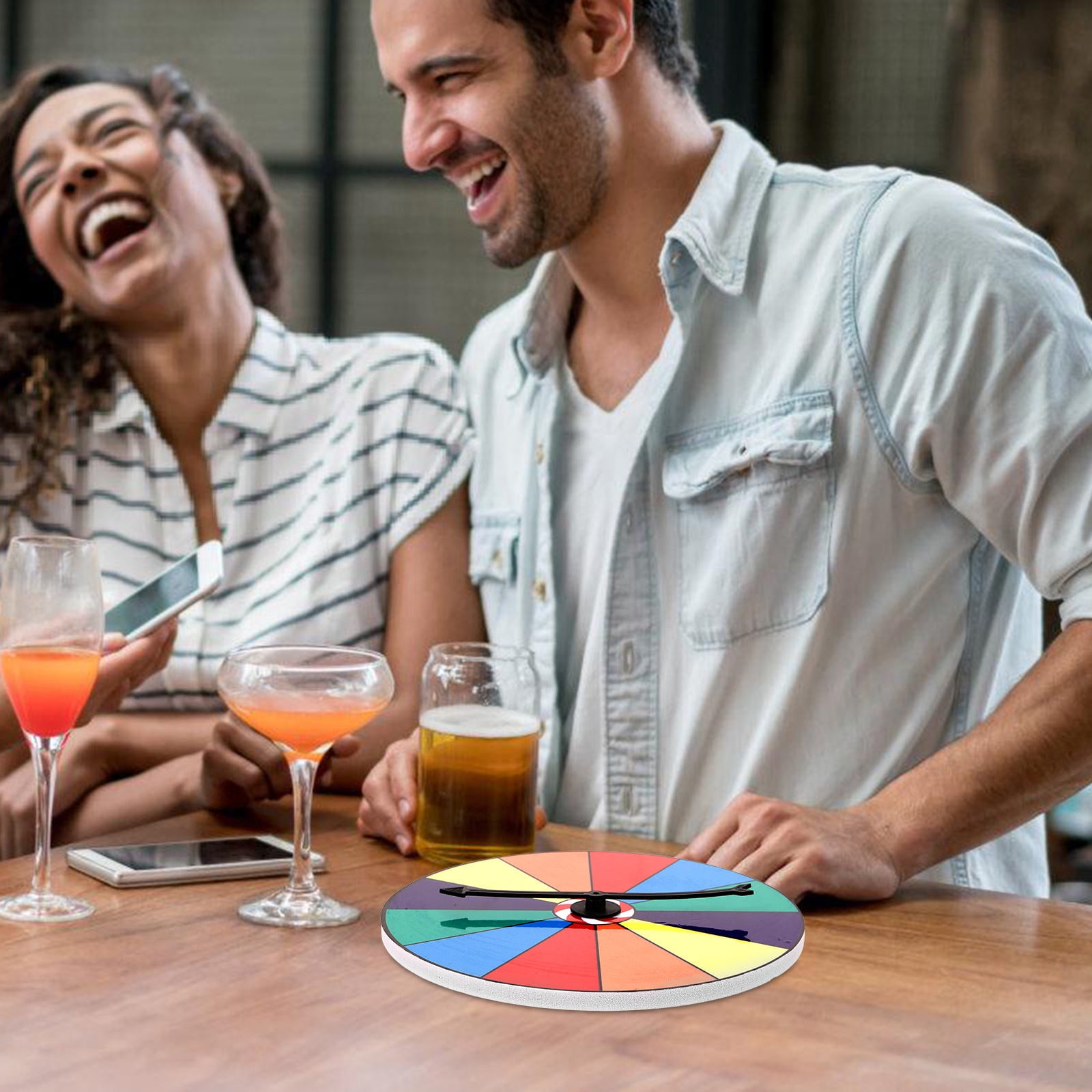 OUNONA Desktop Prize Turntable Tabletop Blank Prize Turntable Desktop ...