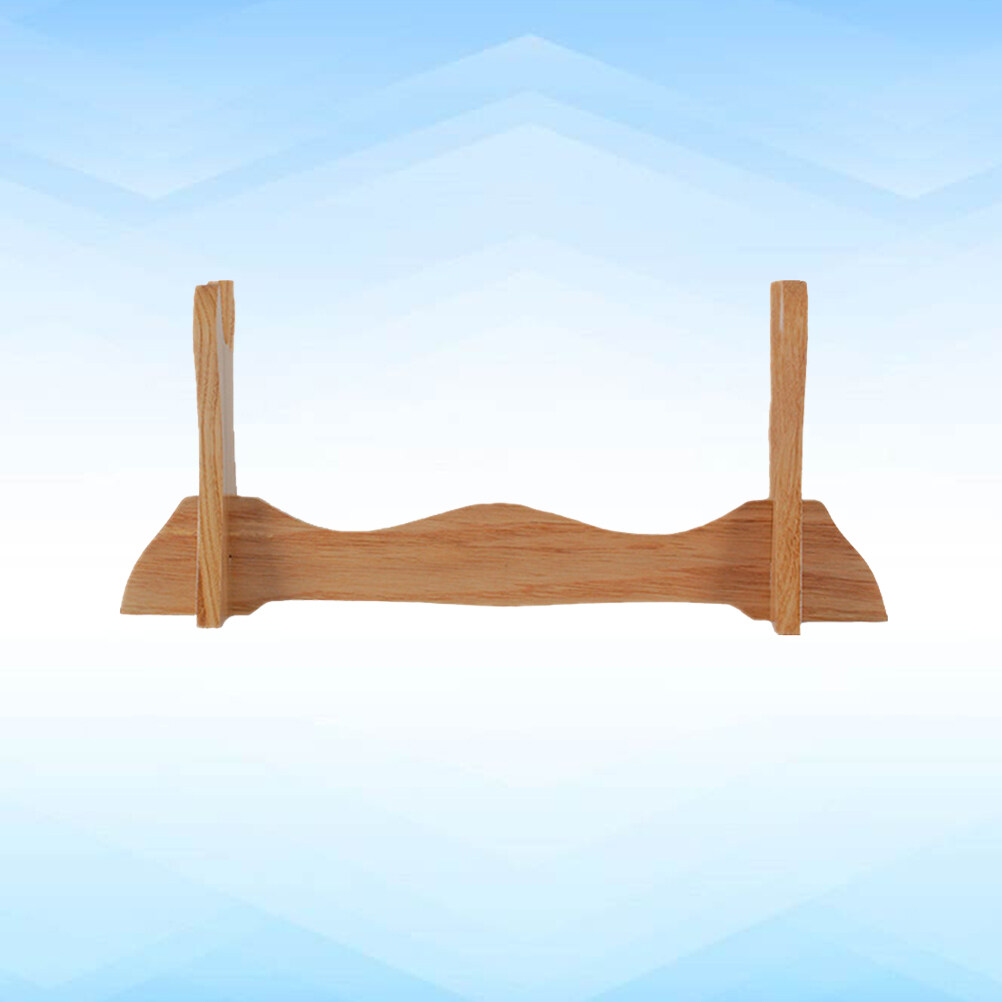 OUNONA Detachable Collection Storage Rack Wooden Display Shelf Sword ...