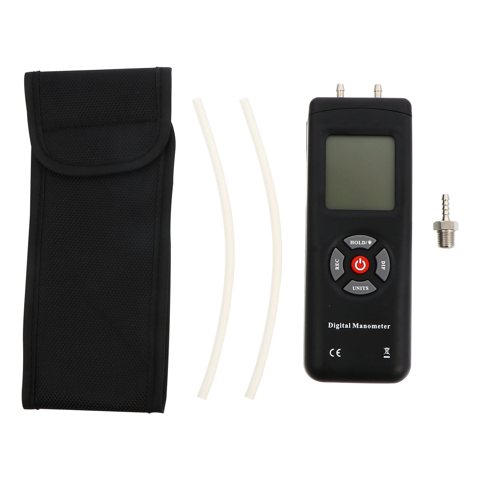 OUNONA Differential Pressure Gauge Handheld Digital Manometer Dual Input Manometer - Walmart.com