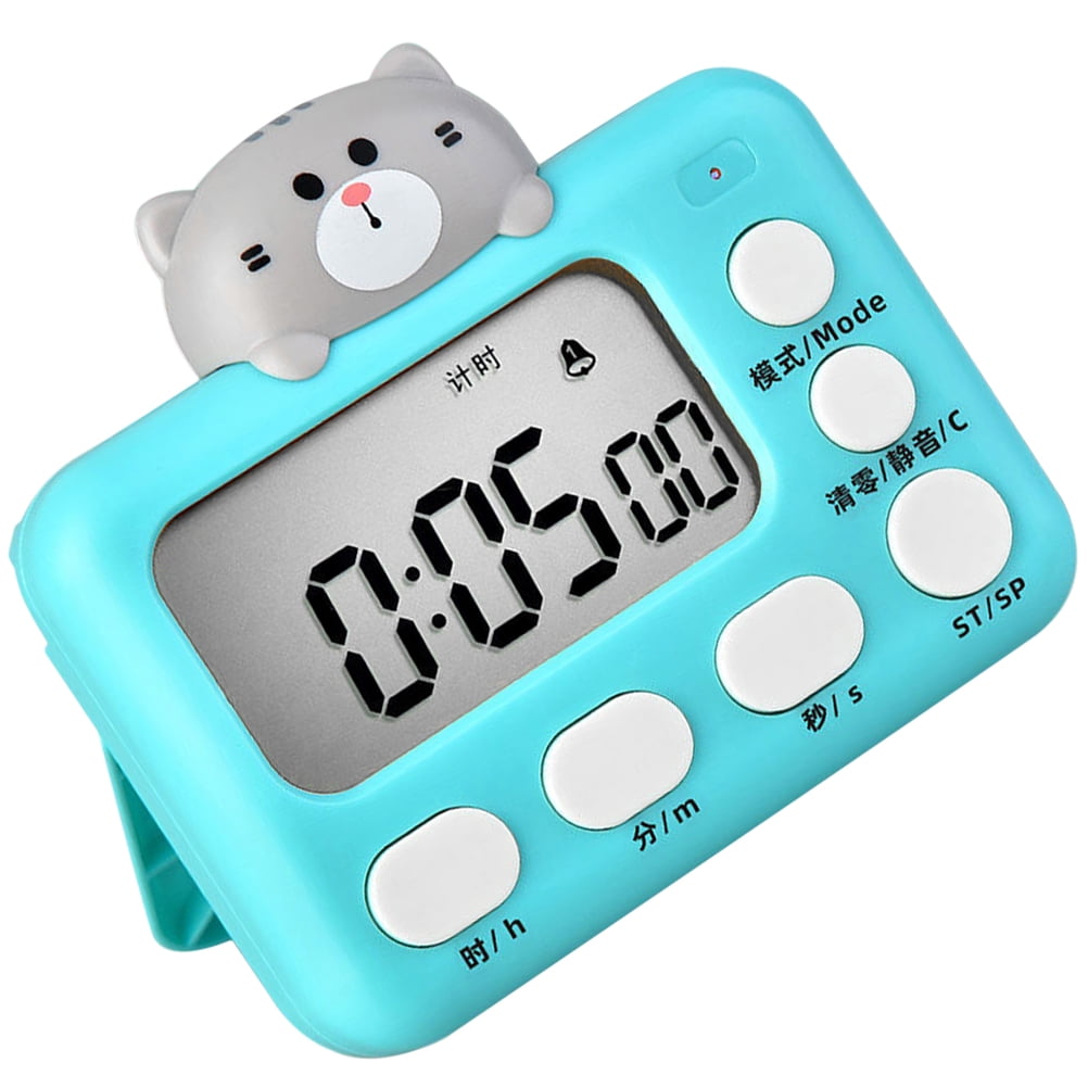 OUNONA Digital Alarm Clock Cartoon Kitten Electronic Timer - Walmart.com