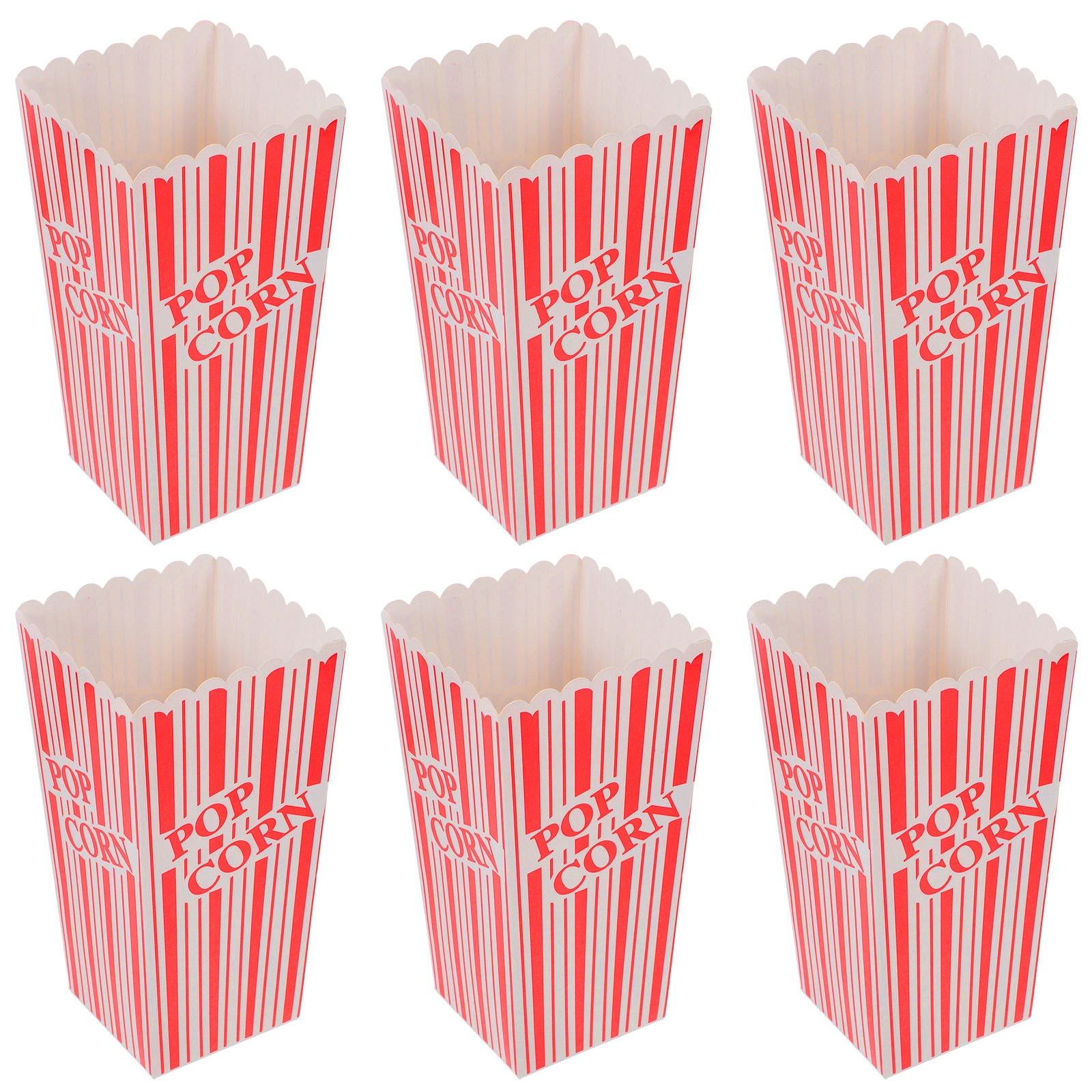 WEAVILUX Popcorn Decoration Cups Popcorn Holders White 6Pcs - Walmart.com