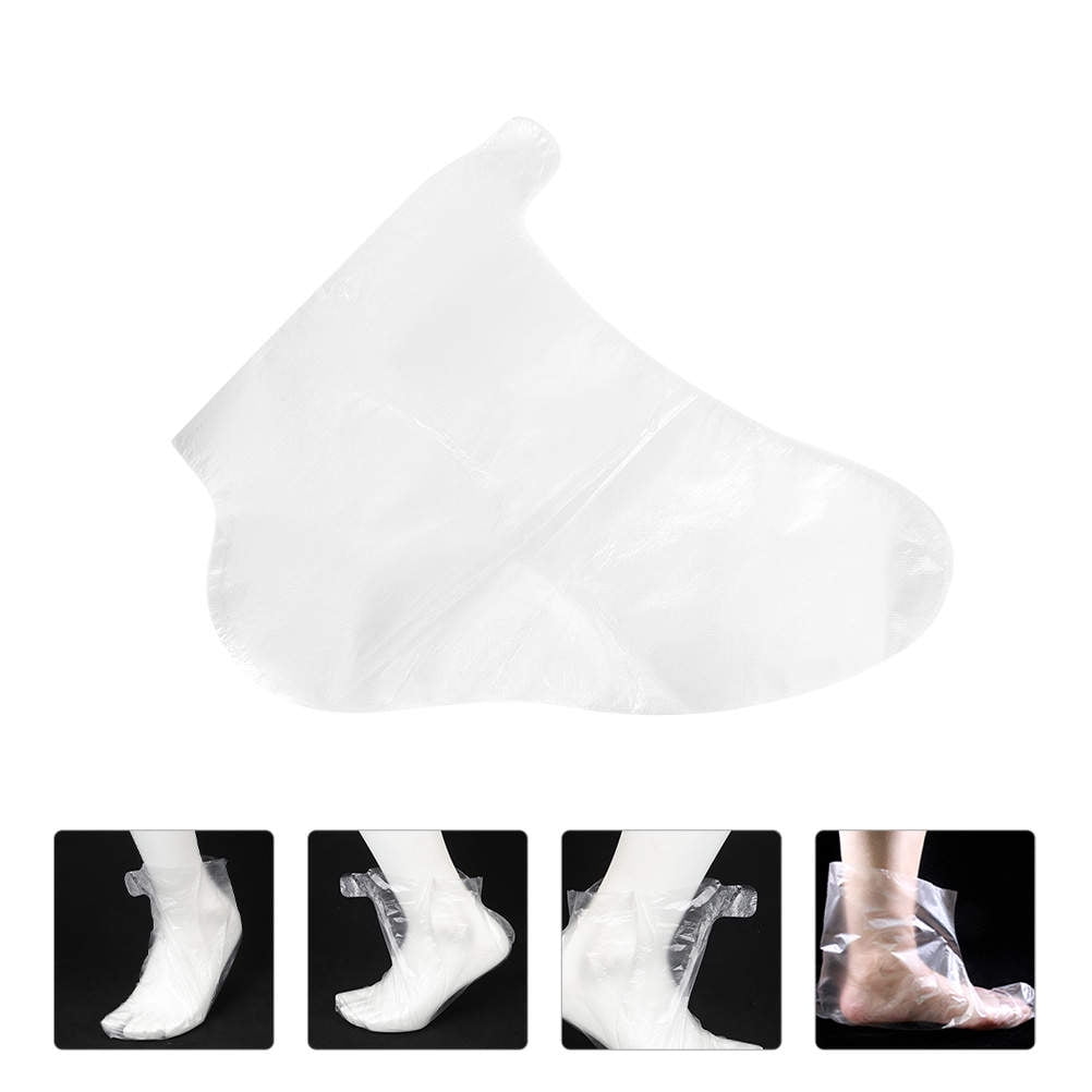 OUNONA Disposable Transparent Foot Socks for Trying on Shoes Outdoor ...