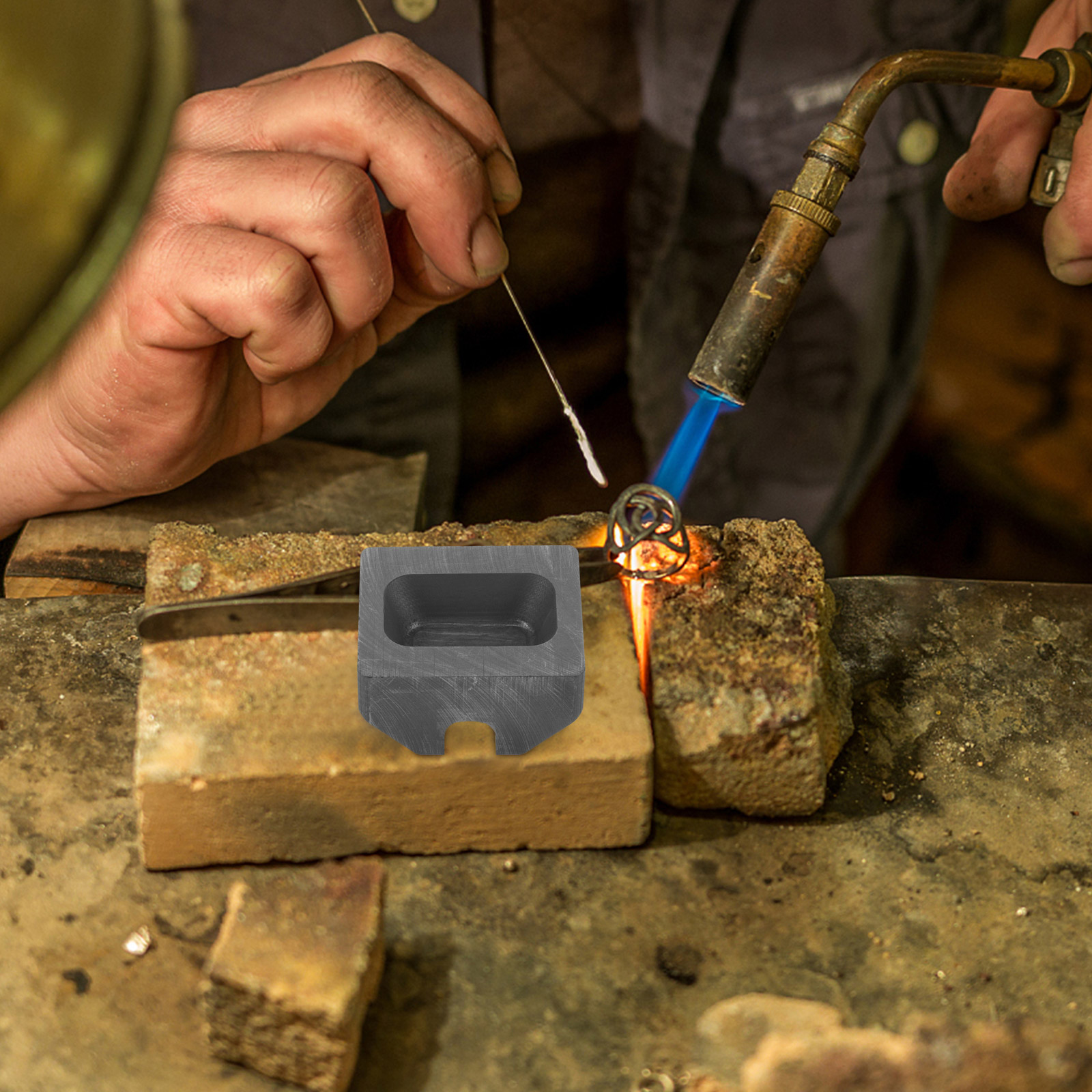 OUNONA Diy Graphite Mold Casting Mold For Melting Refining Gold Silver ...