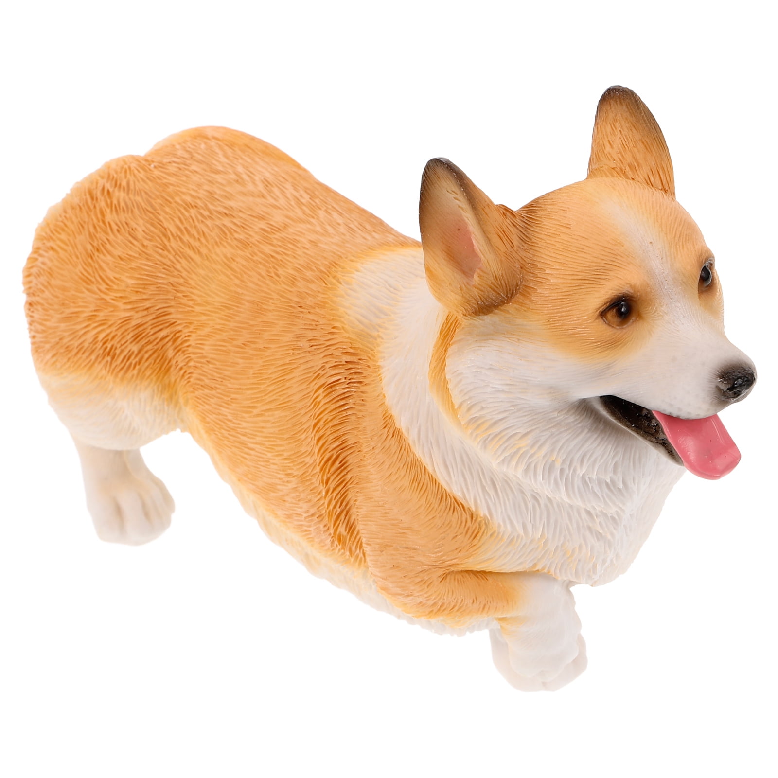 OUNONA Dog Figurine Realistic Animal Model Lifelike Corgi Dog Statue ...