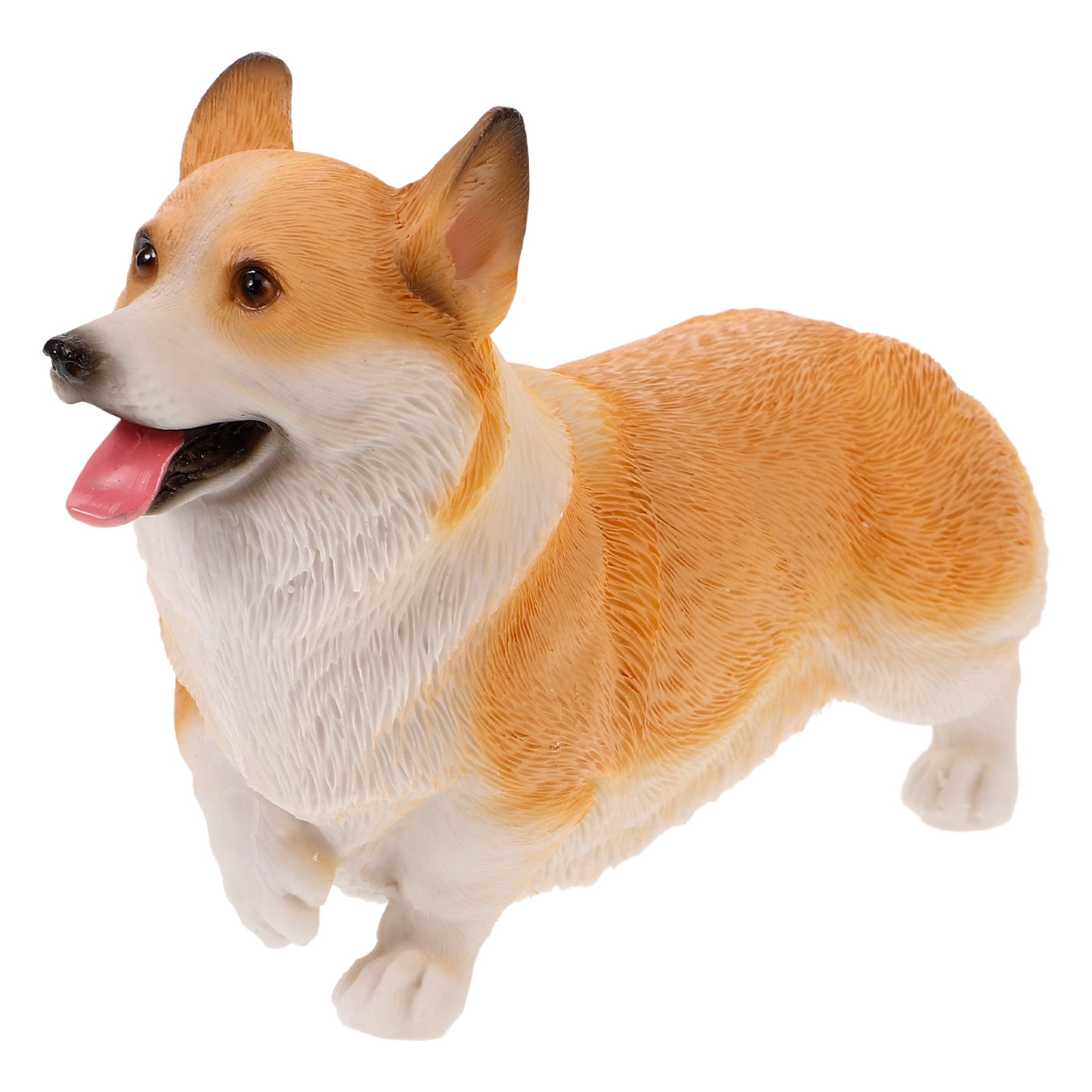 OUNONA Dog Figurine Realistic Animal Model Lifelike Corgi Dog Statue ...