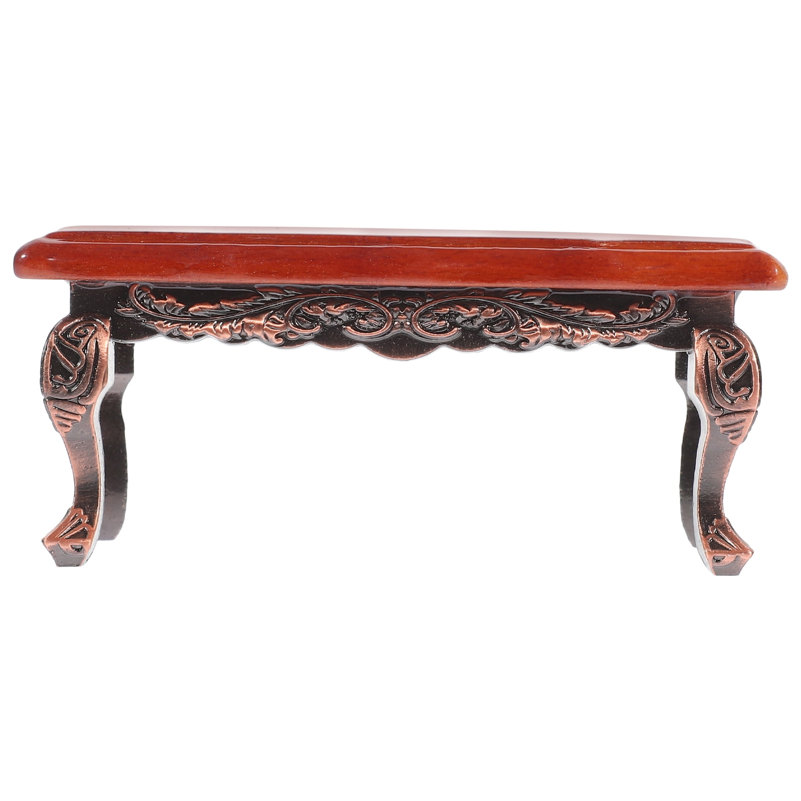 OUNONA Dollhouse Furniture Wood Tea Table Model Miniature Wood Coffee ...