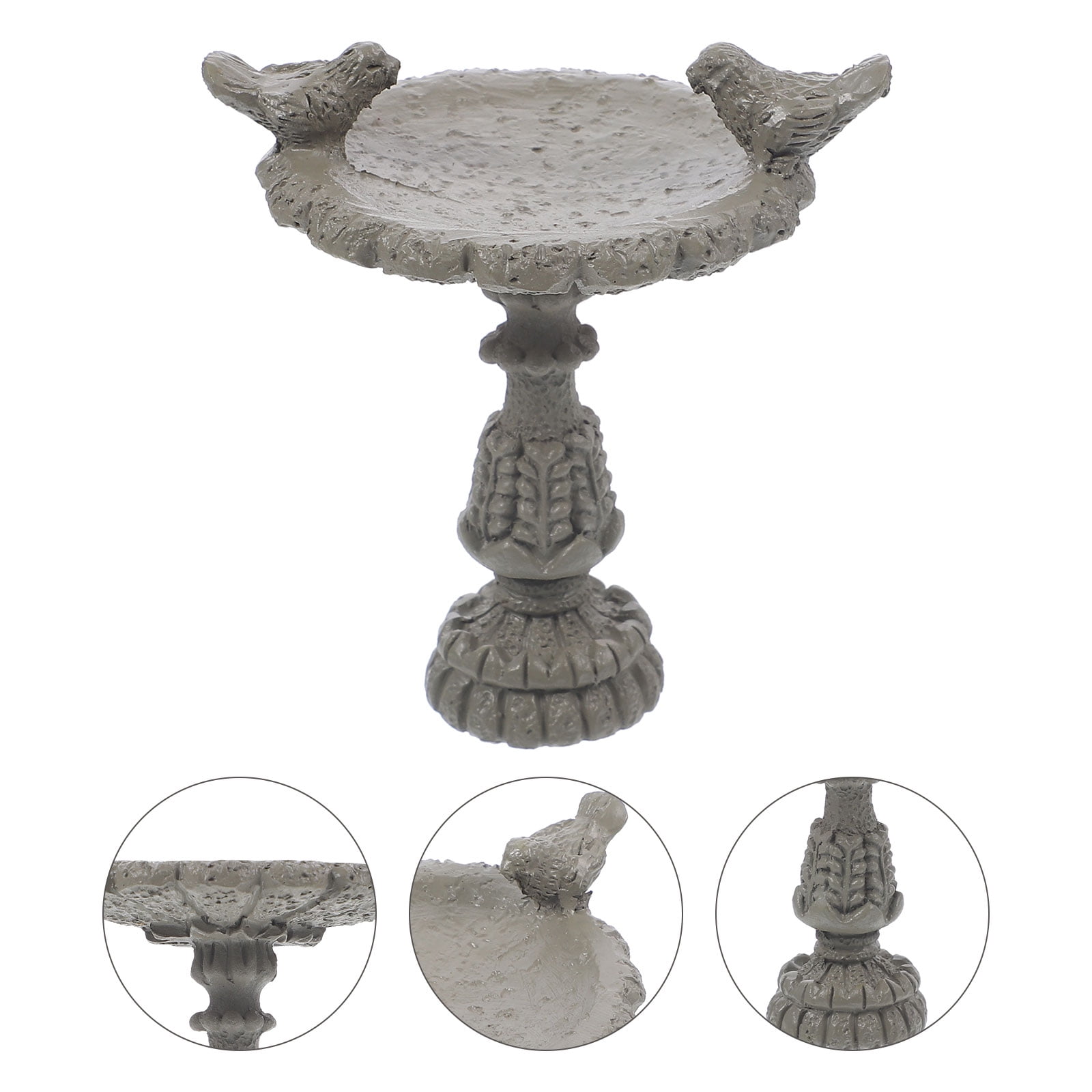 OUNONA Dollhouse Miniature Birdbath Miniature Fairy Garden Polyresin ...