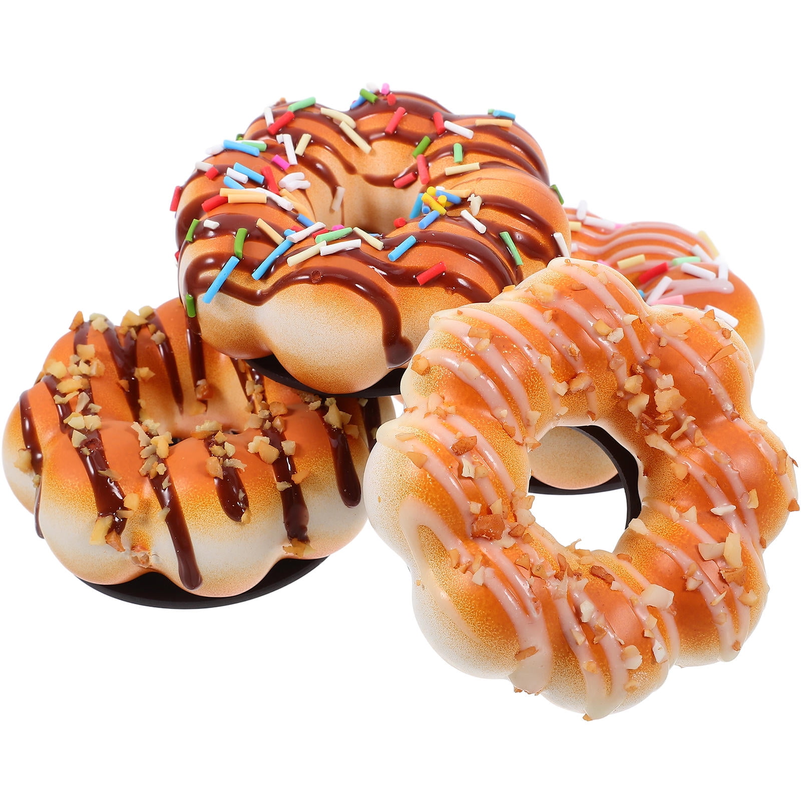 OUNONA Donuts Showcase Props Lifelike Fake High Simulation Doughnuts ...