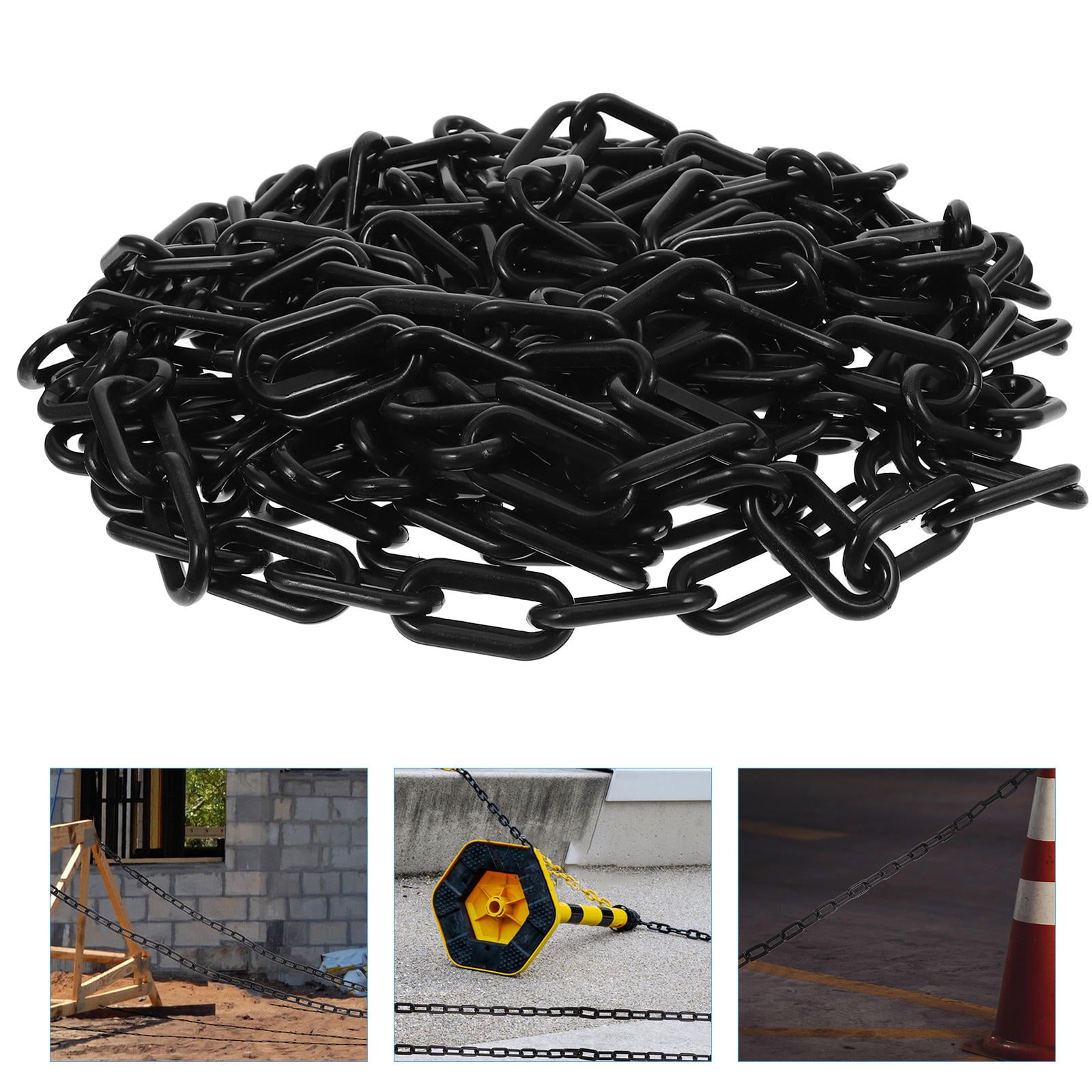 OUNONA Door Chain Link Safety Barriers Portable Heavy Travel Black ...
