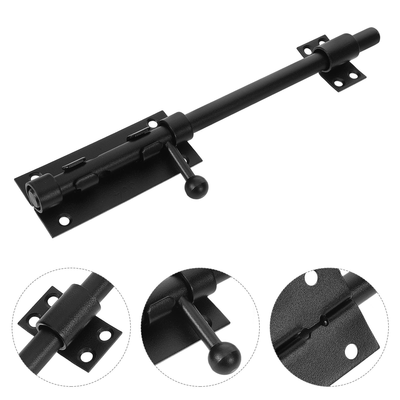 WEAVILUX Black 304 Stainless Steel Garage Bolt Lock Simple Design Home ...