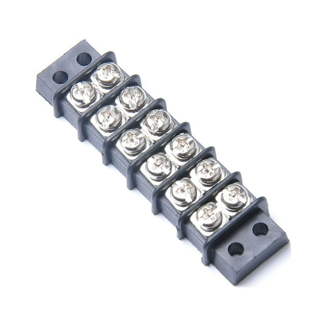 OUNONA Double Row Terminal Block 2x6 Position Double Row Wire Screw ...