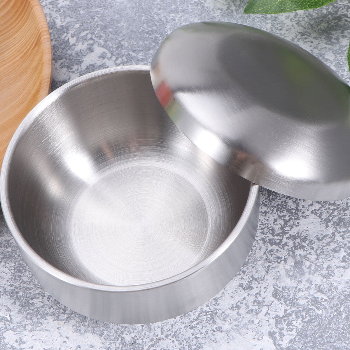 OUNONA Stainless Steel Double Wall Insulated Bowl Metal Snack Bowl for ...