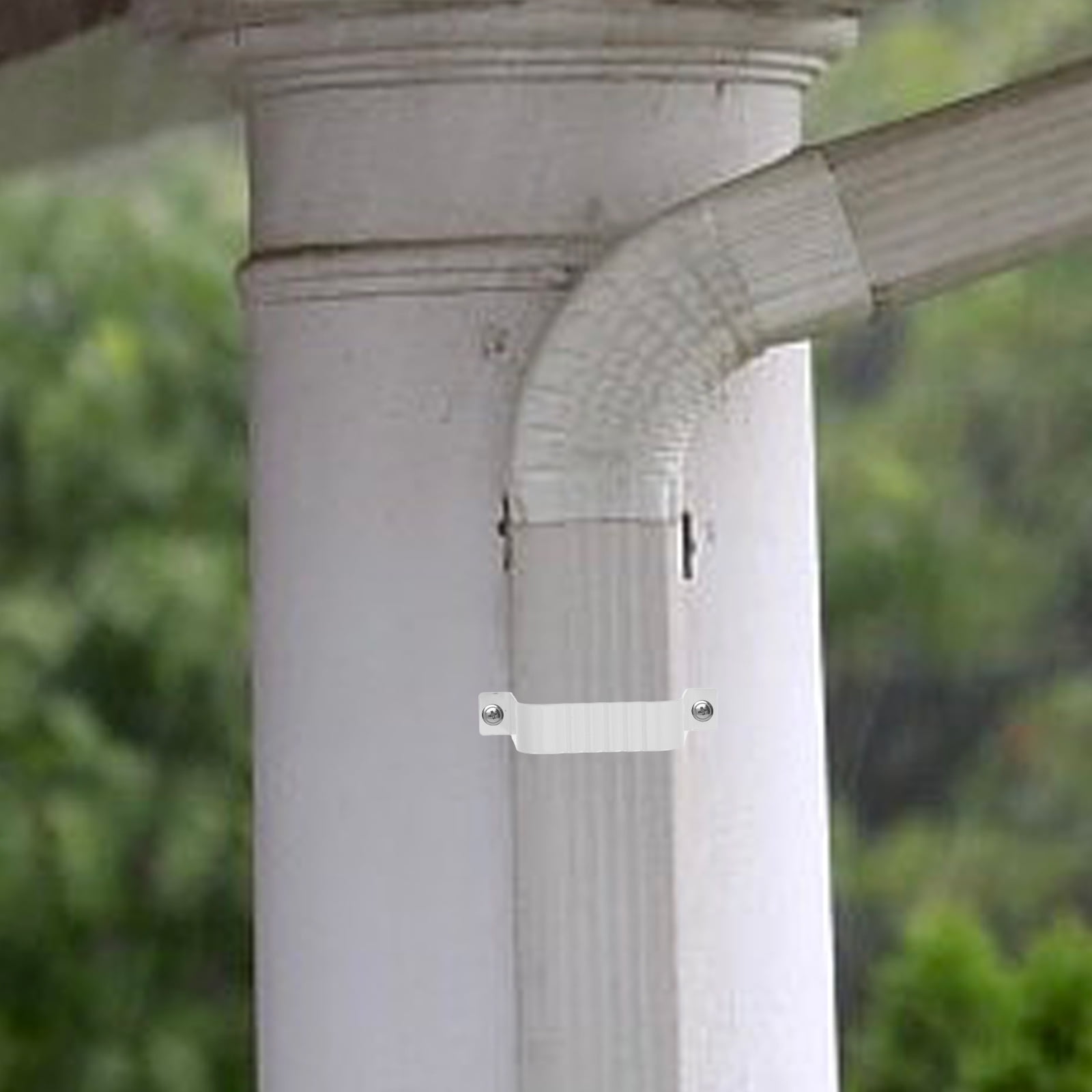 OUNONA Downspout Clips to Hold up Gutter Hangers Spouts Brackets White ...