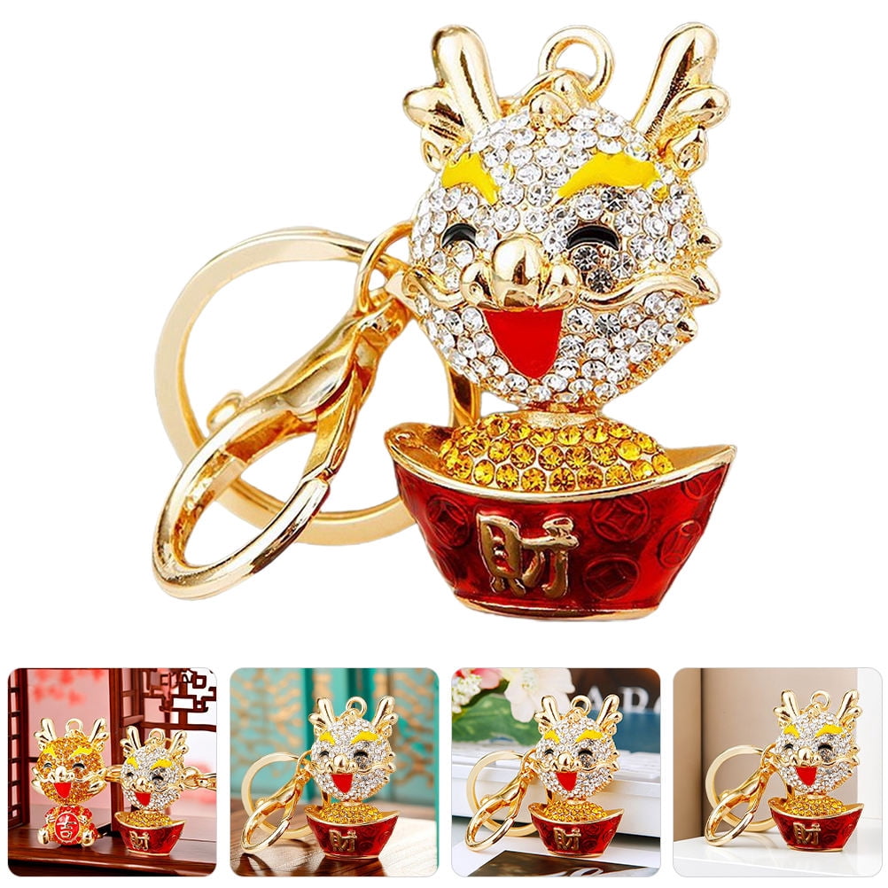 OUNONA Dragon Shaped Metal Keychain for Bag Decor Compact Size Suitable ...