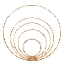 OUNONA Wooden Hoop Ring Craft Wreath Dream Catcher Rings Hoops Wood ...