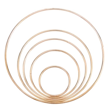 OUNONA Wooden Hoop Ring Craft Wreath Dream Catcher Rings Hoops Wood ...