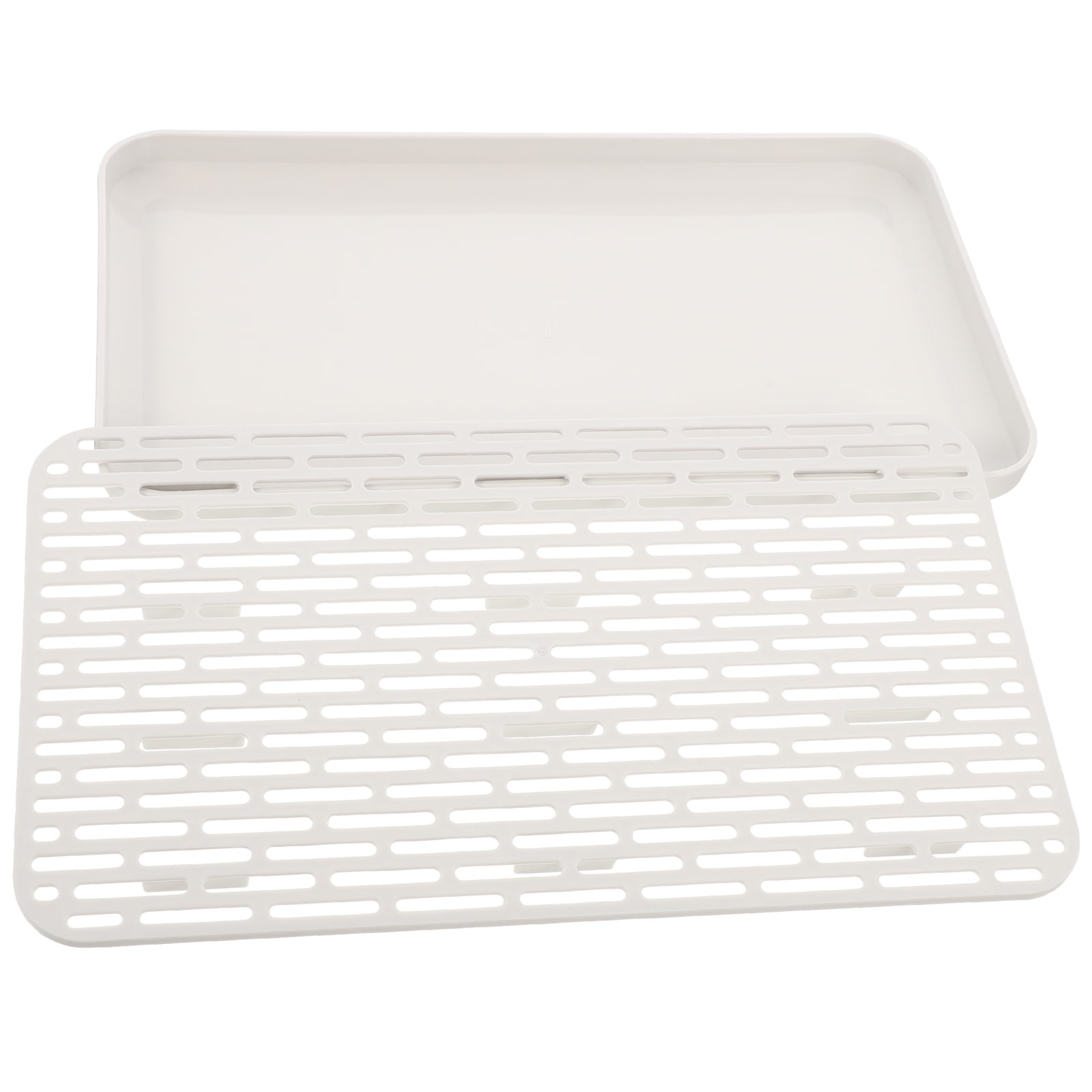 SASABAXI White PP Home Furnishing Draining Tray 1Pack 12.2X6.9X0.9In ...
