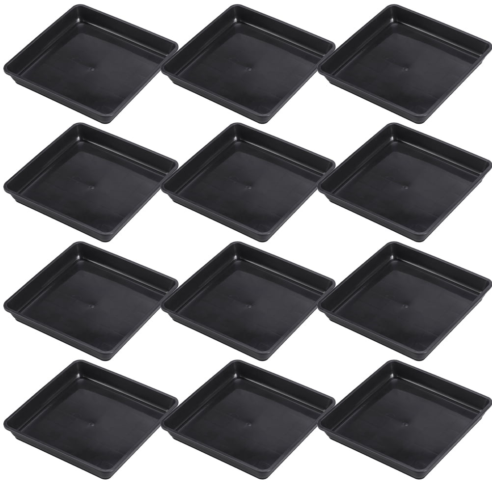 OUNONA Durable Plastic Plant Saucer Trays for Pots Prevent Water ...