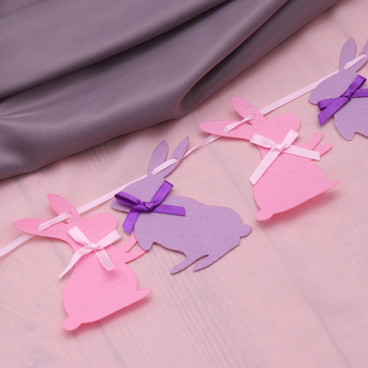 OUNONA Easter Decor Banner with Rabbit Shaped Design for Party ...