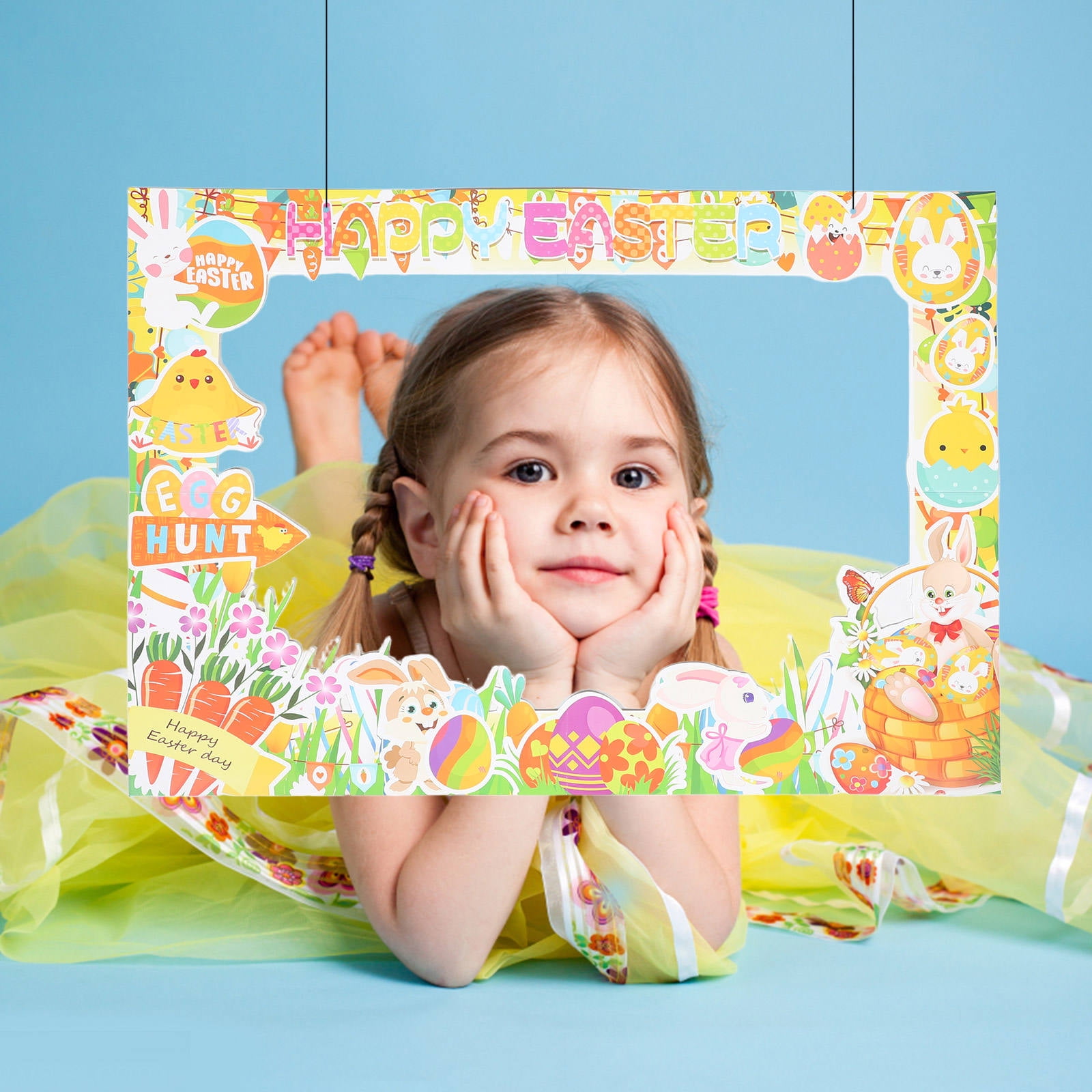OUNONA Easter Party Decoration Handheld Photo Prop Easter Themed Photo ...