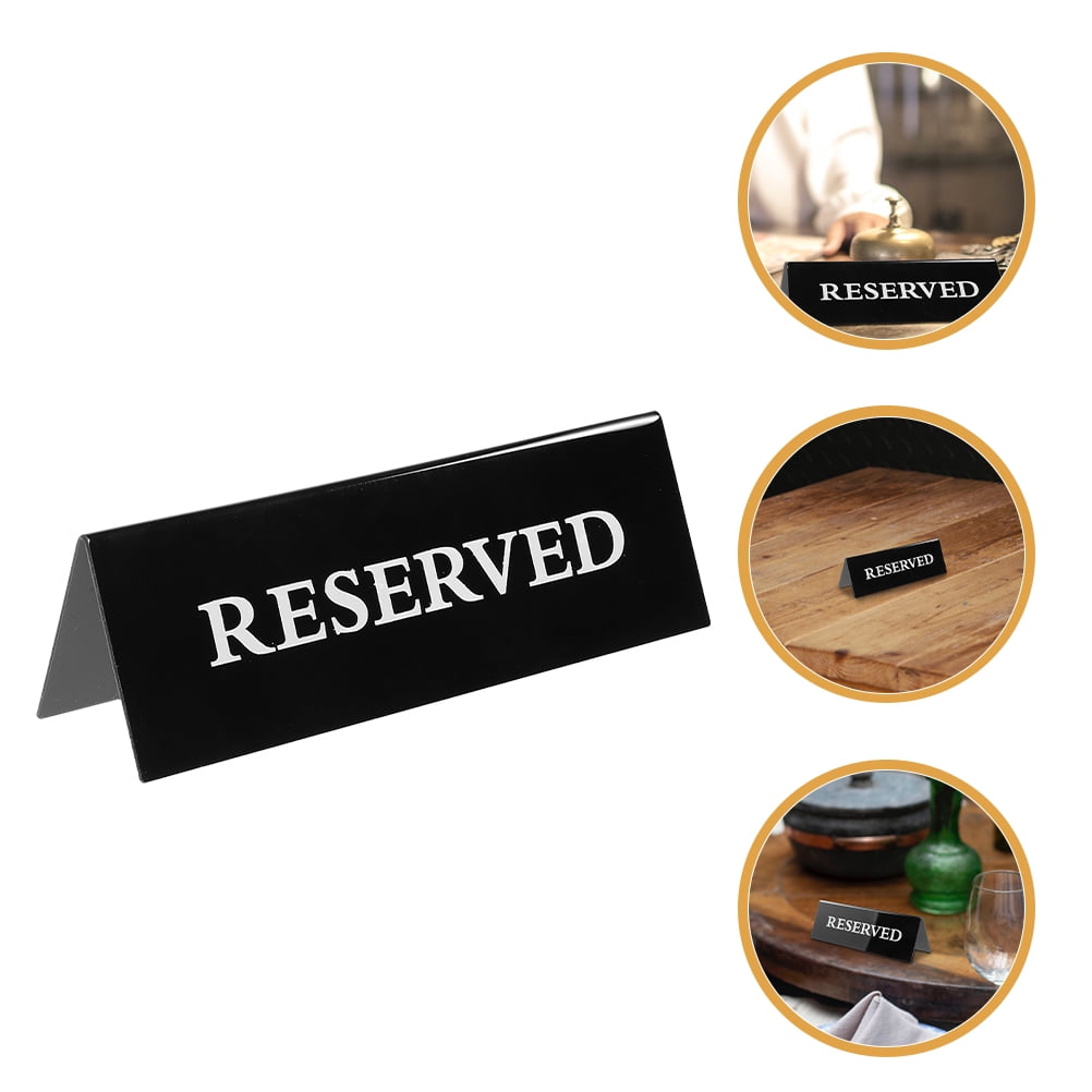 Tineasur Waterproof Acrylic Reserved Table Signs Black for Special ...