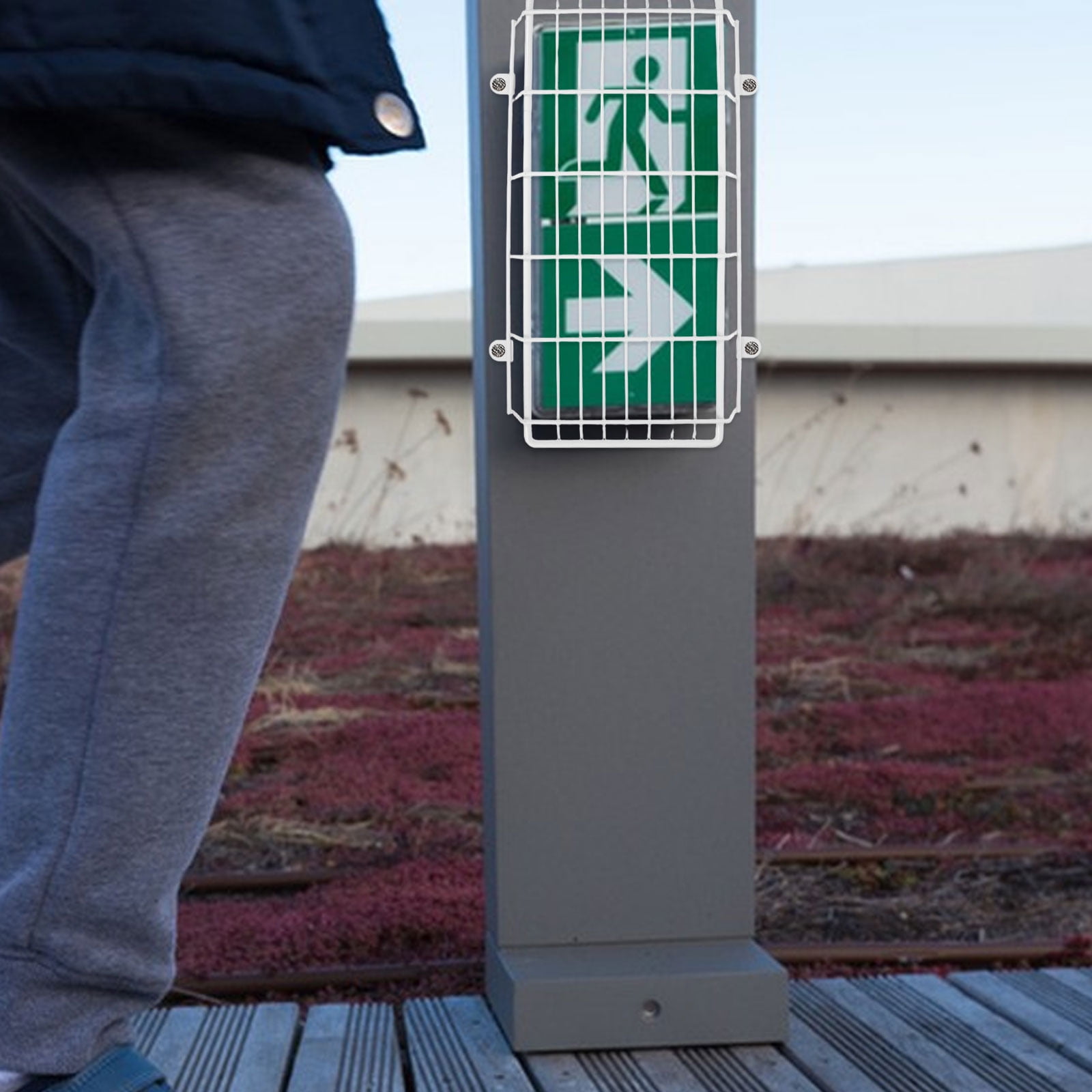 OUNONA Emergency Exit Light Wire Guard for Exit Sign Metal Cage Damage ...