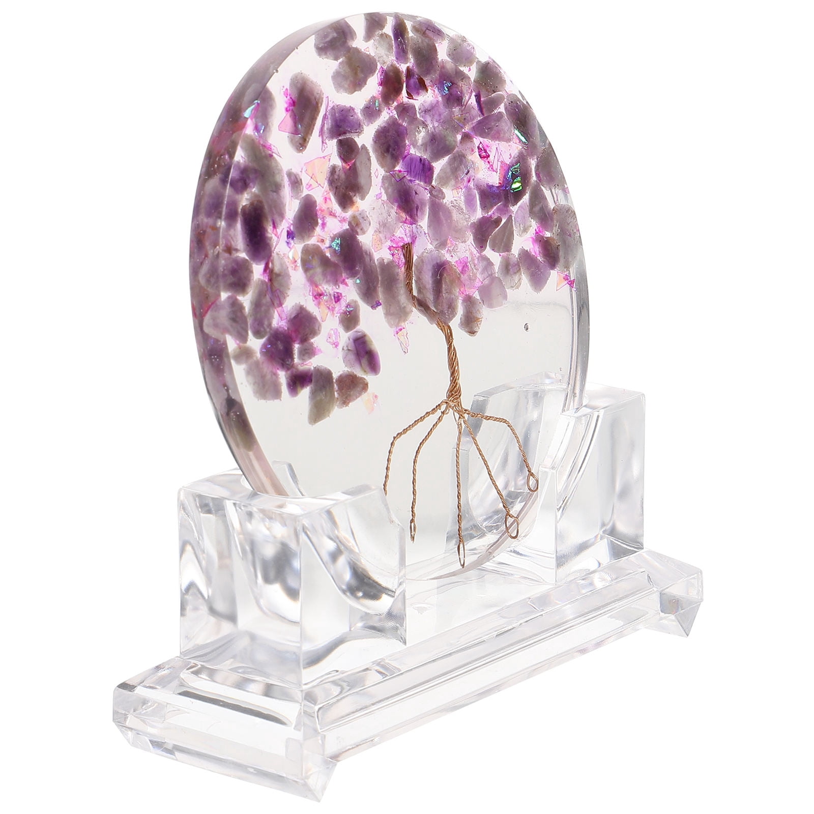 OUNONA Epoxy Resin Crystal Stone Tree Decor Crystal Tree Desktop ...