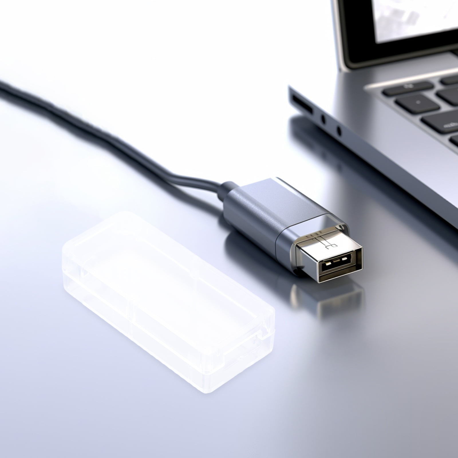 WEAVILUX Transparent Plastic External Hard Drive Case Power Supply ...