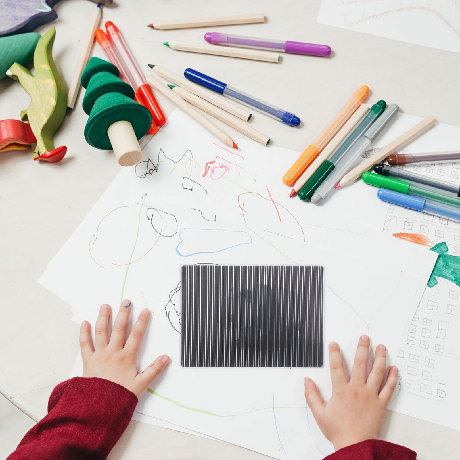 OUNONA FRCOLOR 1 Sets Kids Grating Animation Toys Visual Experiment ...