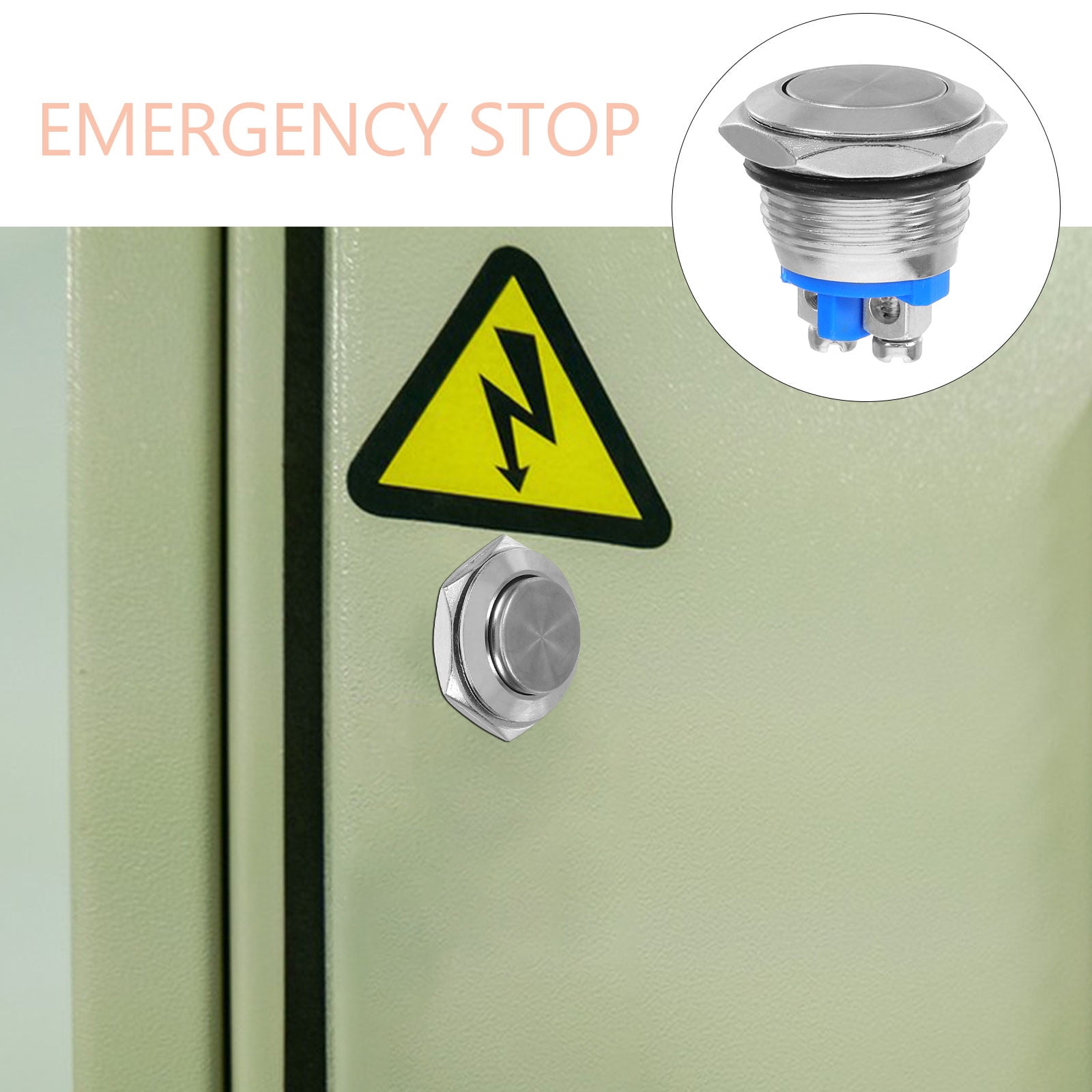 OUNONA FRCOLOR Self Locking Push Button Switch for Automotive and Industrial Use Car Power ...