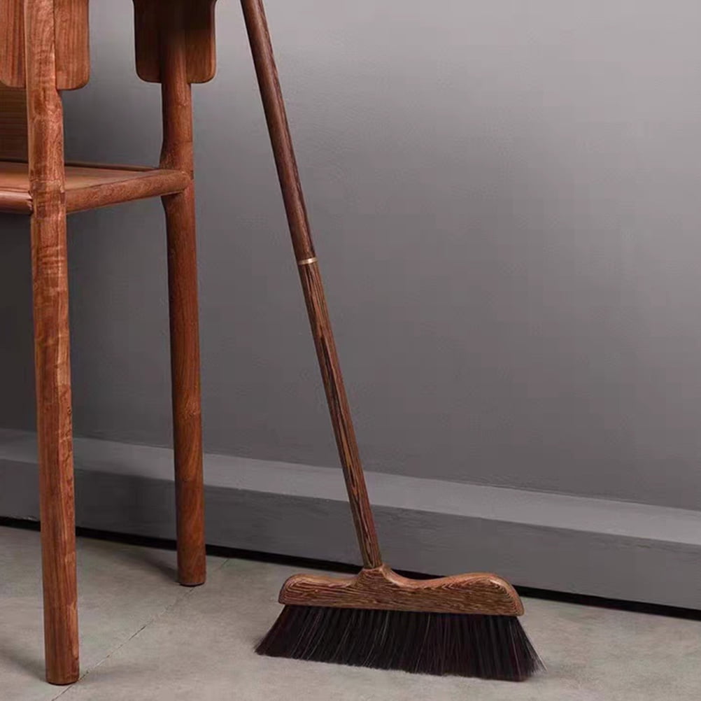 OUNONA FRCOLOR Wooden House Broom with Long Handle Wood Sweeper for ...