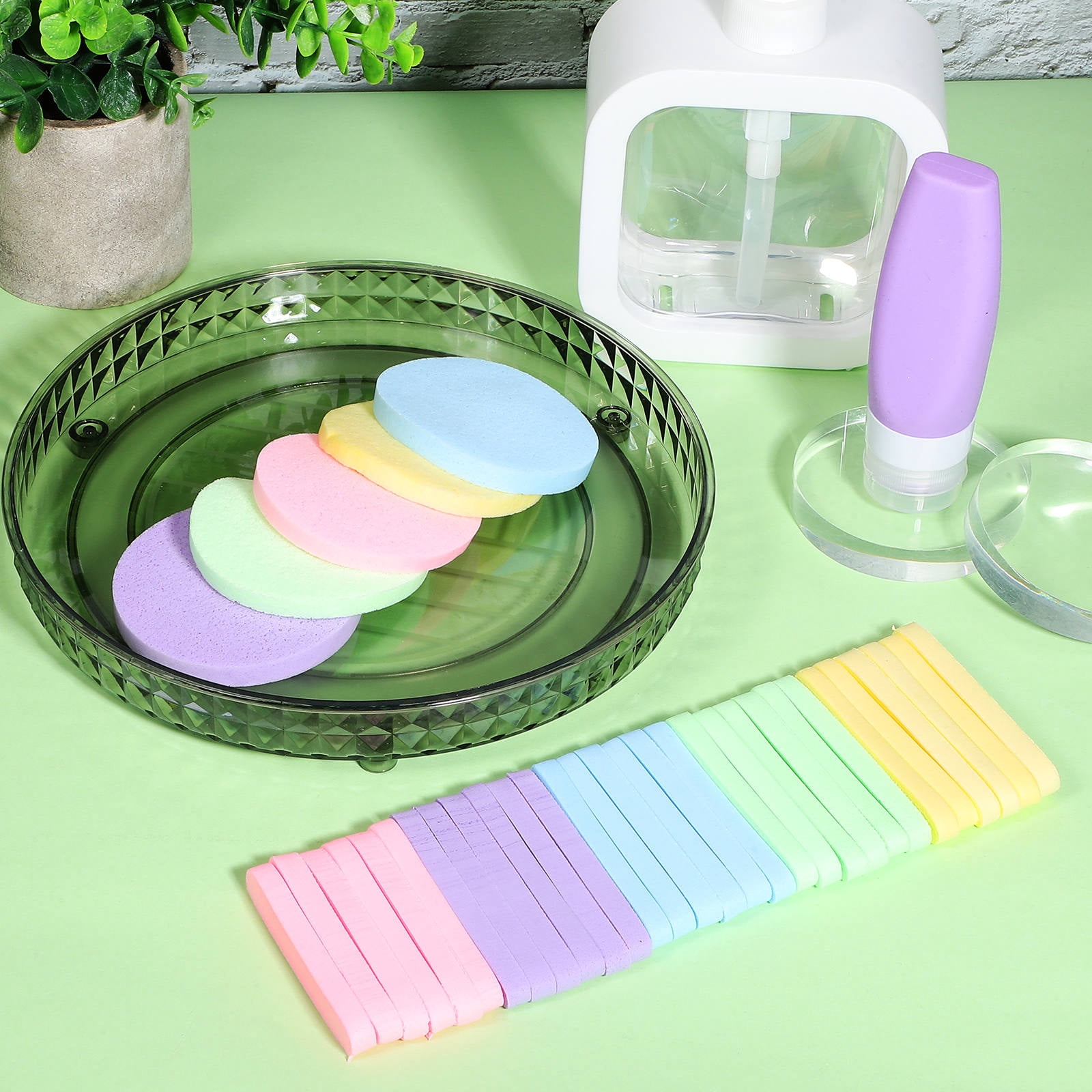OUNONA 120 Pcs Compressed Facial Sponges for Liquid Foundation ...