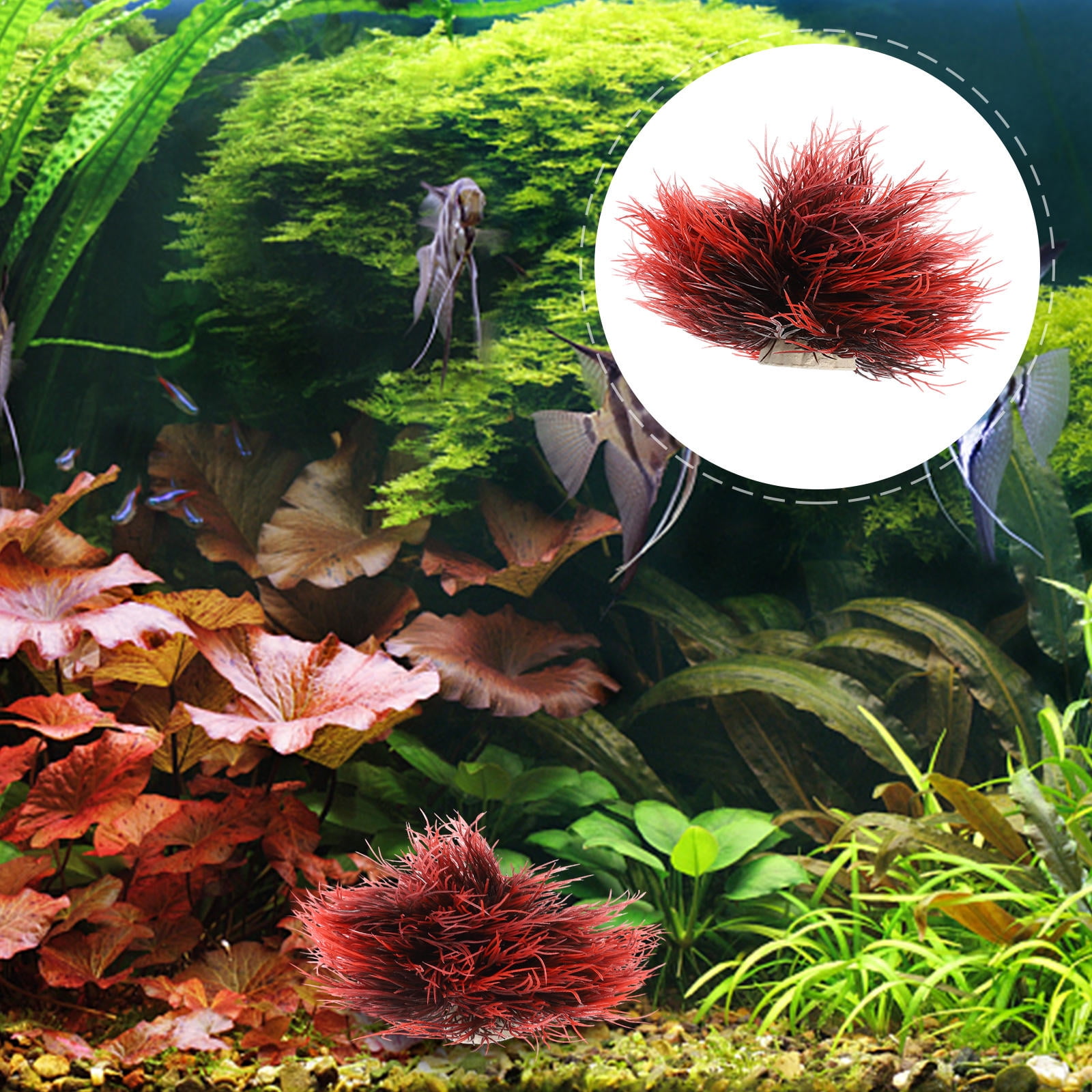 OUNONA Fake Fish Tank Accessories Live Plants for Faux Decorations ...