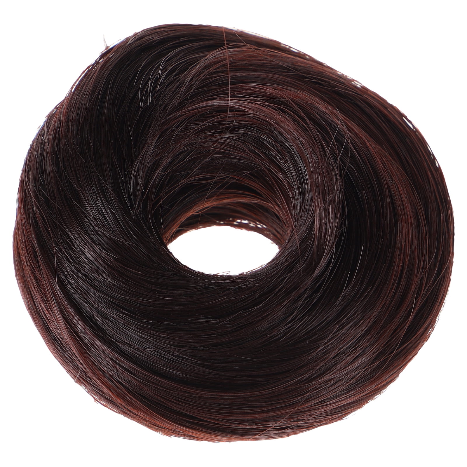 OUNONA Fake Hair Buns Ring Facial Frame Hinges Flair Woman Dark Brown ...