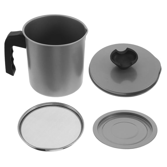 OUNONA Fat Separator Jug with Strainer Stainless Steel Oil Collector ...