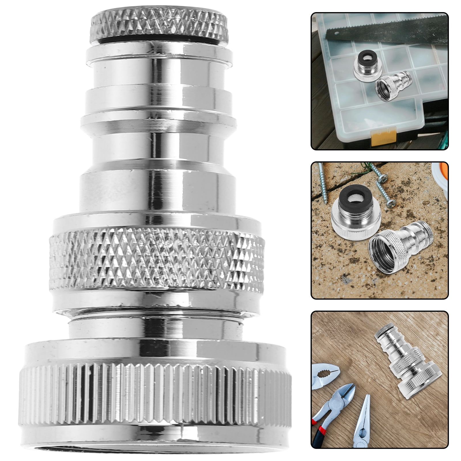 OUNONA Faucet To Hose Adapter Coupling Washing Machine Adapter Quick ...