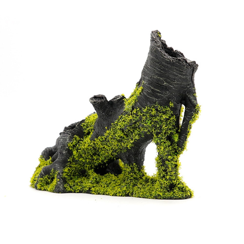 OUNONA Fish Log Hollow Log for Aquarium Fish Tank Hiding Spot 20.80X15 ...