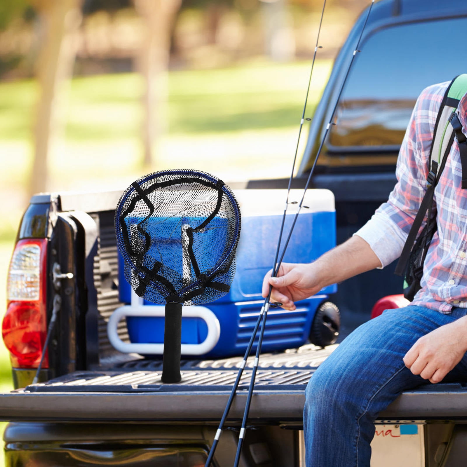 OUNONA Fishing Net Aluminum Alloy Frame Fishing Net Portable Small ...