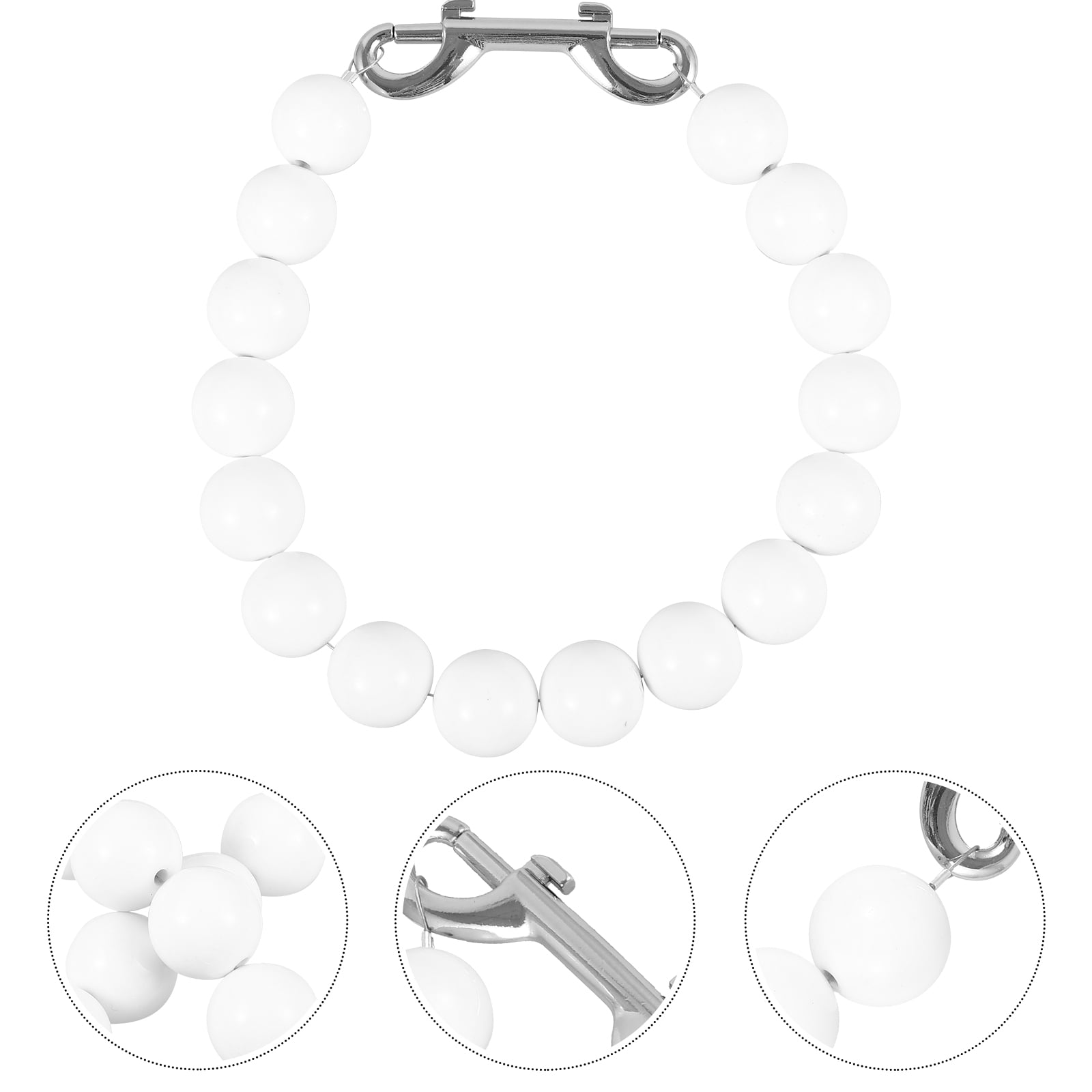 OUNONA Flag Fixing Tool Pole Rope Poles Flagpole Retaining Beads White ...